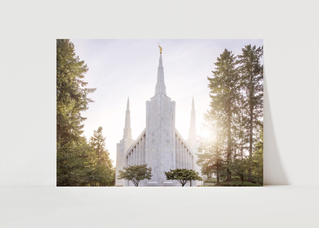 Portland Temple Green Trees | Tausha Schumann Fine Art