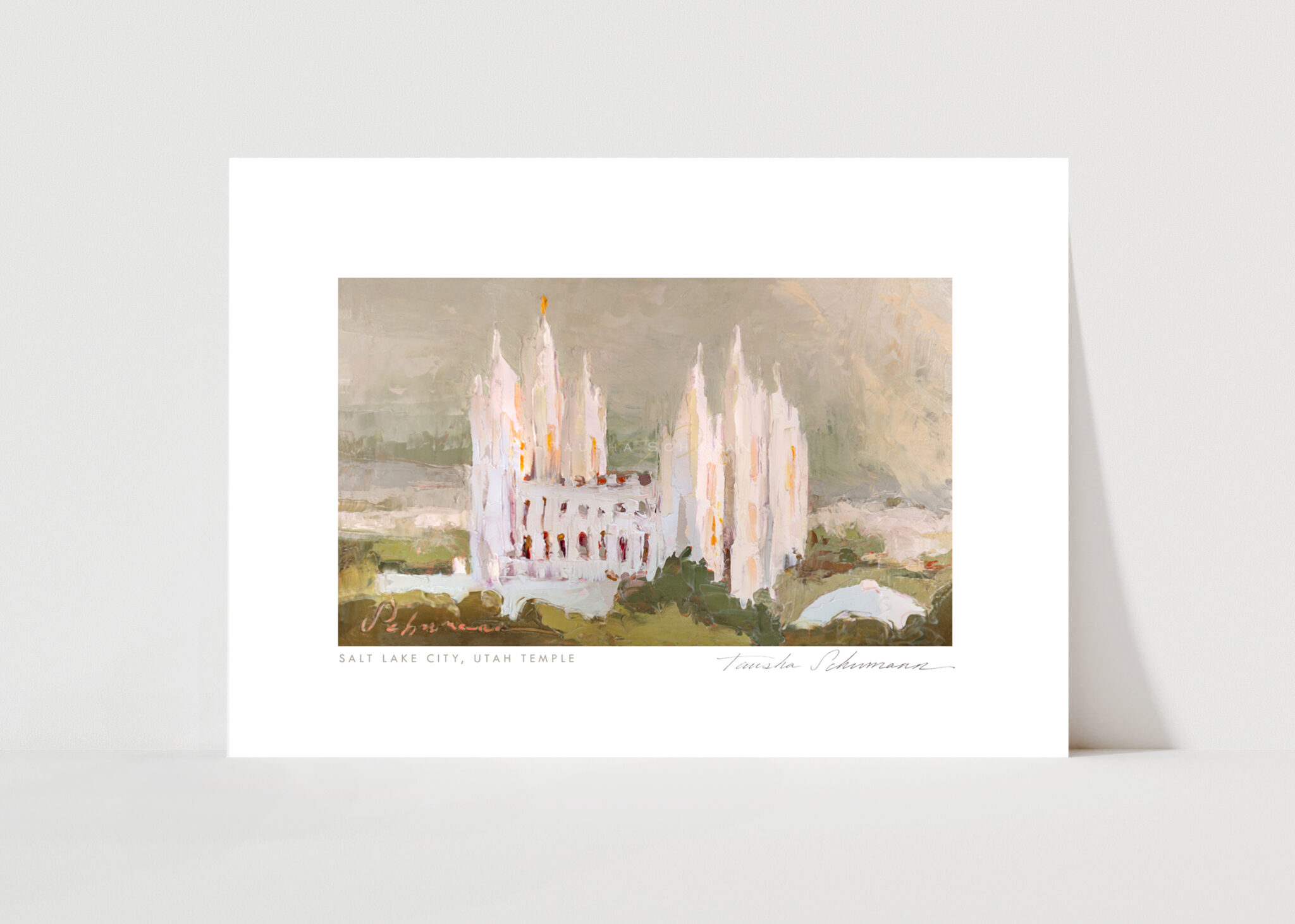 Salt Lake Temple Oil Painting Print | Tausha Schumann Fine Art